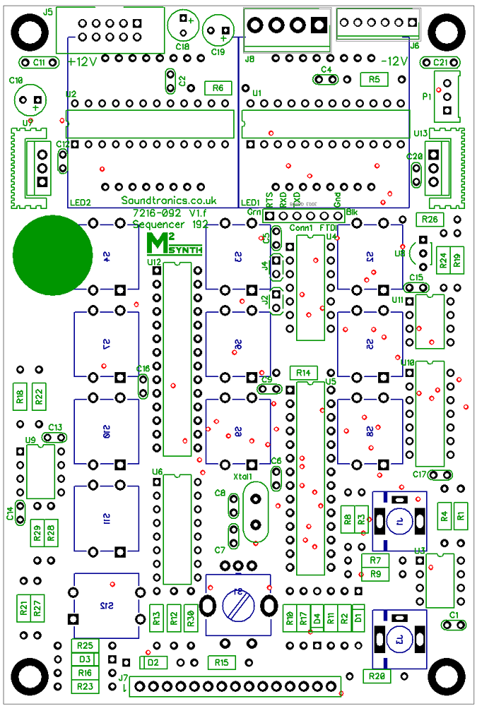 M²Synth Programmable Sequencer 192 Bare PCB